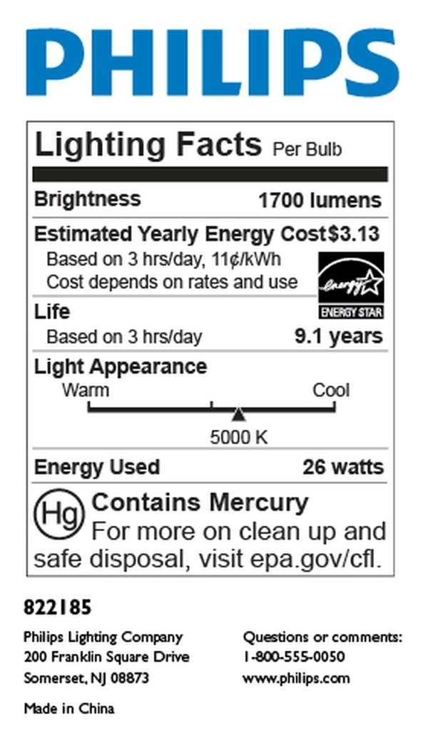 Philips 414094 - Twist (Medium Screw Base) Compact Fluorescent Light Bulb