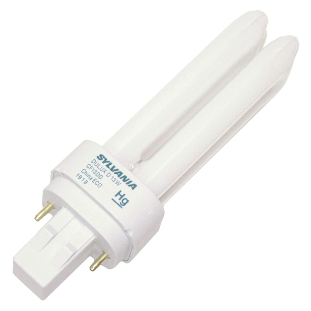 Sylvania 21119 - Double Tube (2 Pin Base) Compact Fluorescent Light Bulb | LightBulbs.com