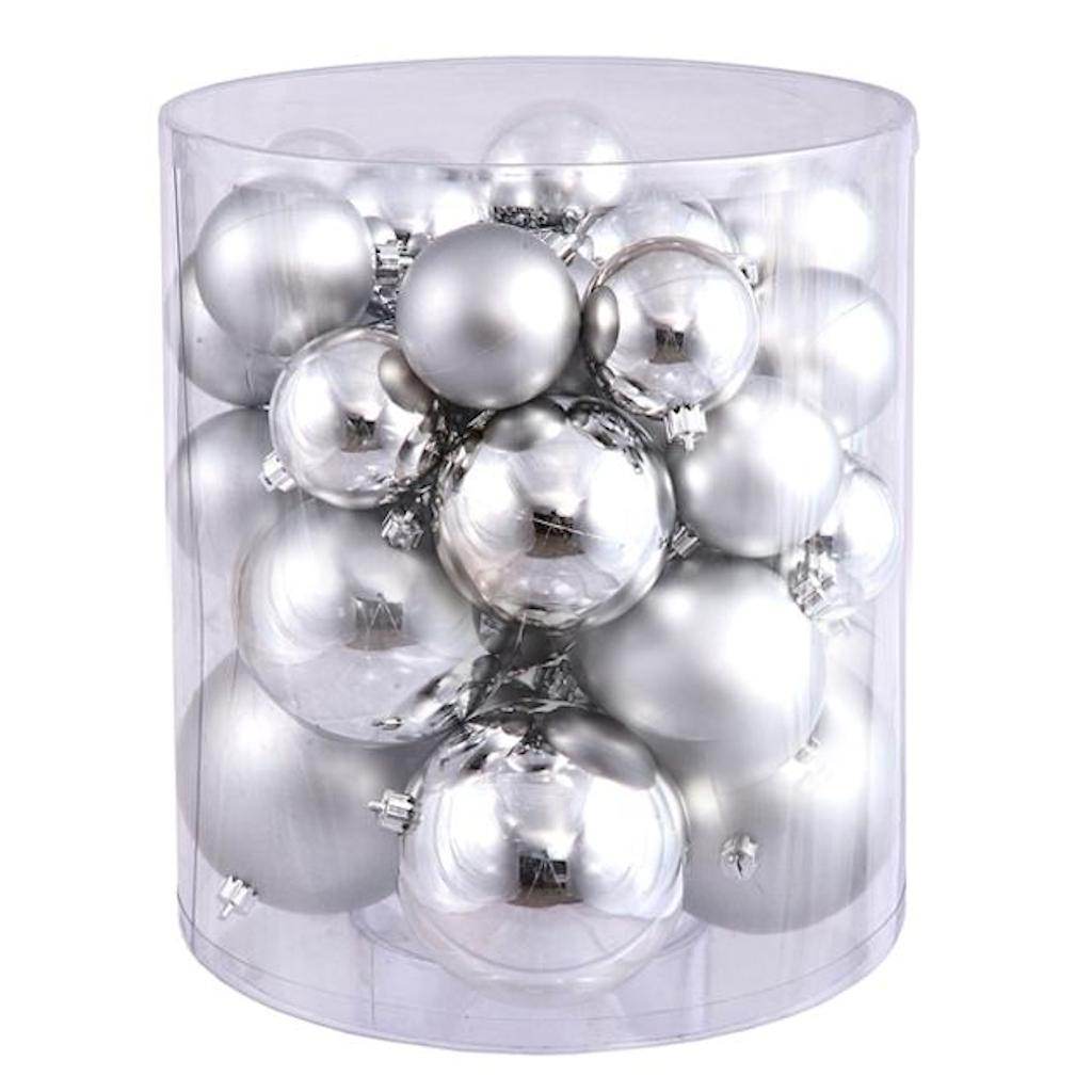 Vickerman 24718 - Silver Colored Christmas Tree Ball Ornament ...